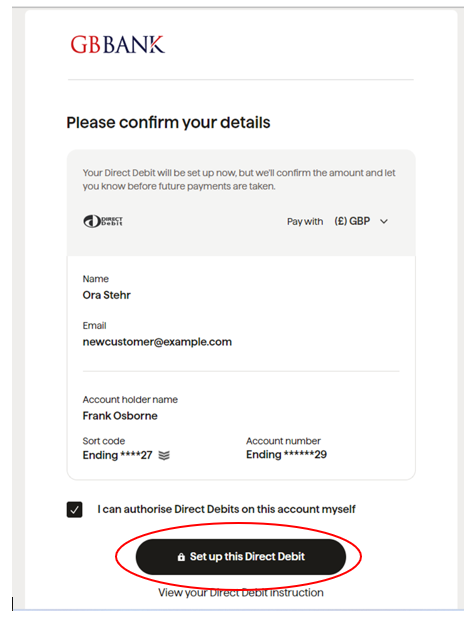 How do I set up a Direct Debit for my Lending account? – GBB